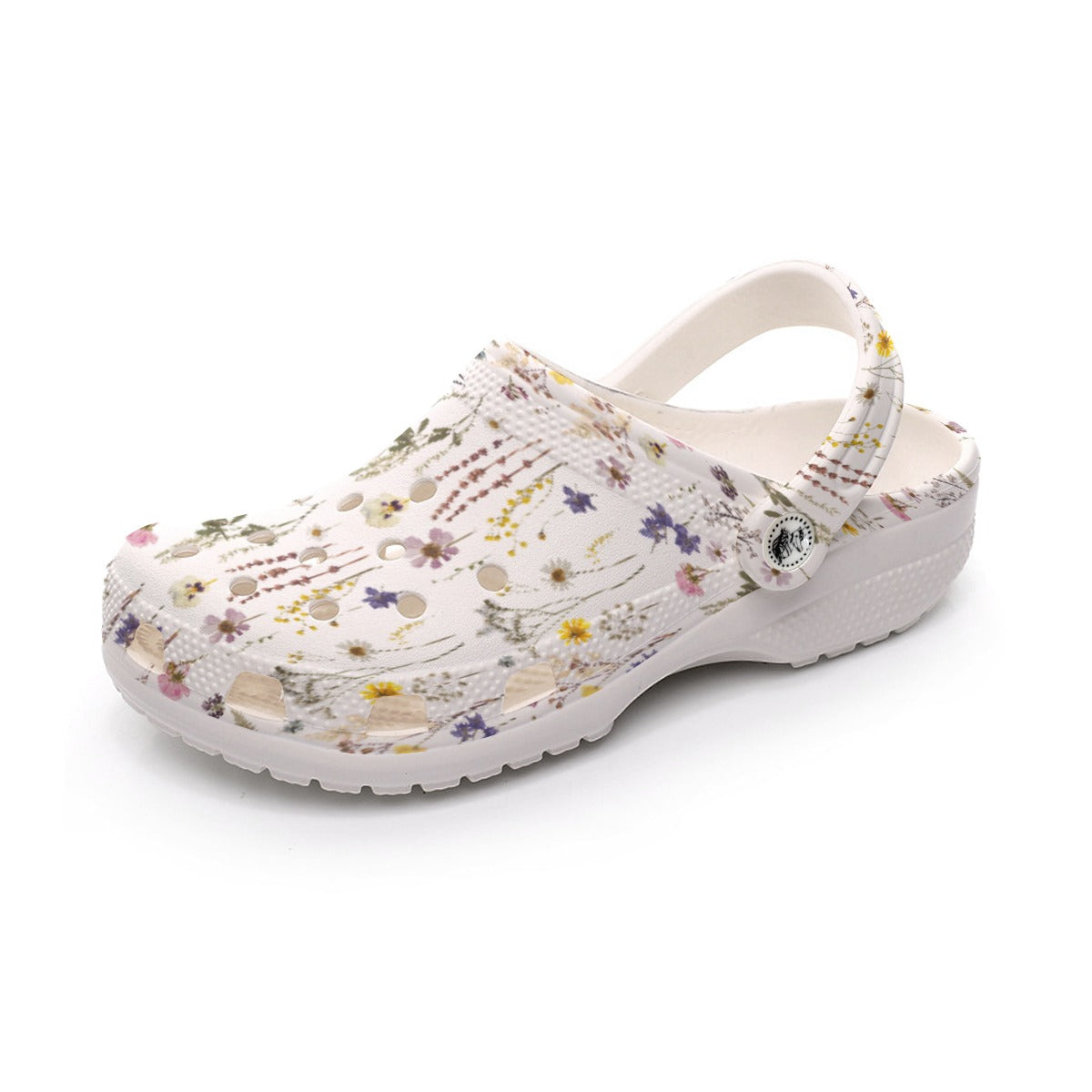 Wildflowers White Rubber Clogs up to size 12 – Purdie Photography Designs
